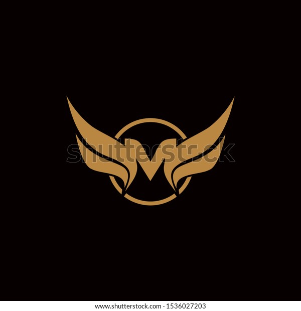 Letter M Wings Logo Template Stock Vector (Royalty Free) 1536027203