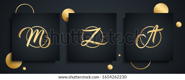 Letter M Z Logo Design Set Stock Vector (Royalty Free) 1654262230 ...