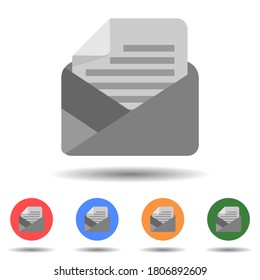 Letter Mail Icon Vector Logo Isolated Stock Vector (Royalty Free ...