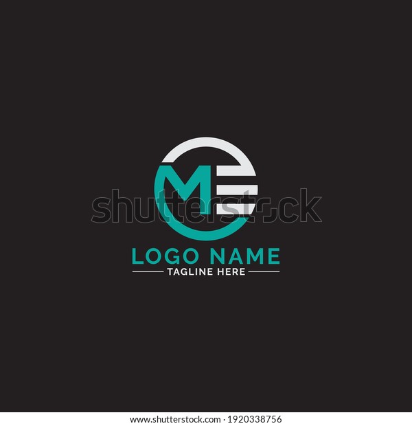 Letter Me Logo Design Typographic Icon Stock Vector (Royalty Free ...