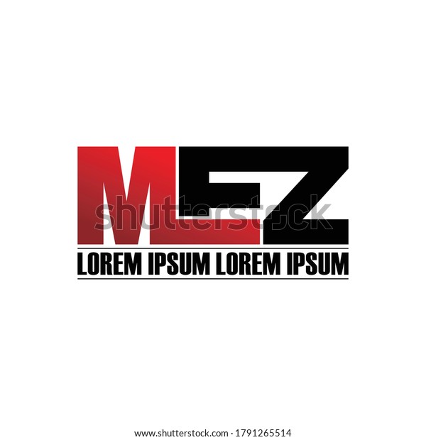 Letter Mez Simple Logo Design Vector Stock Vector (Royalty Free ...