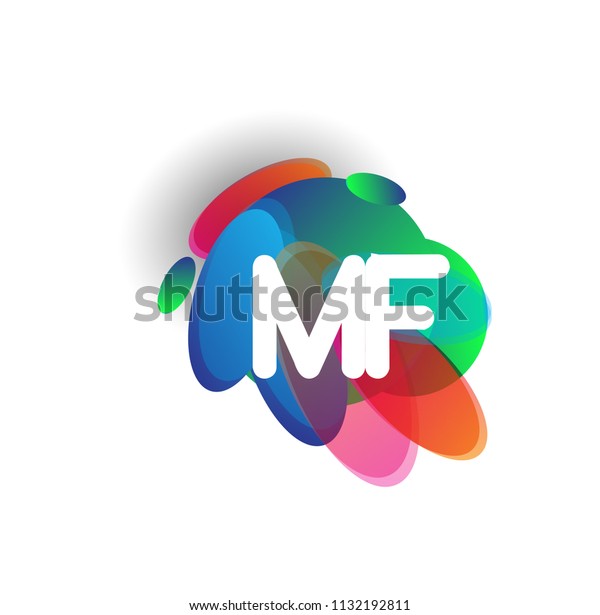 Letter Mf Logo Colorful Splash Background Stock Vector (Royalty Free ...