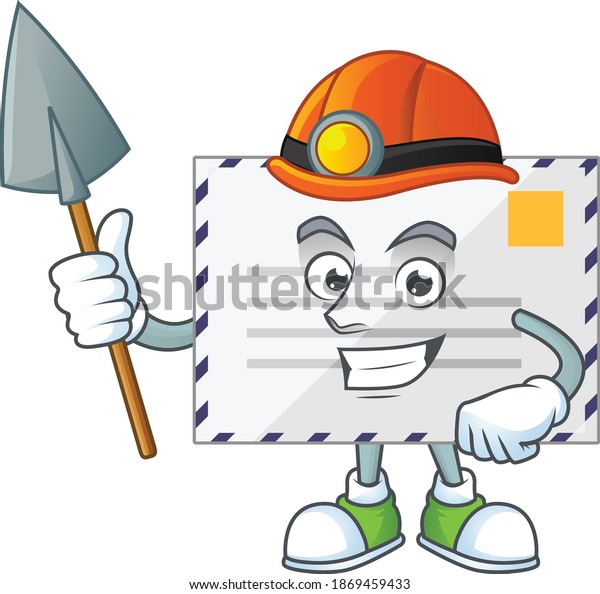 Letter Miner Cartoon Character Design Vector Stock Vector (Royalty Free ...
