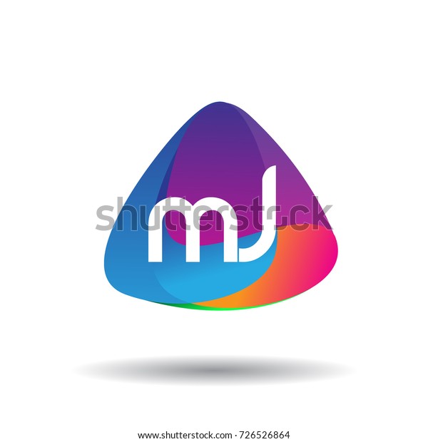 Letter Mj Logo Colorful Splash Background Stock Vector (Royalty Free ...