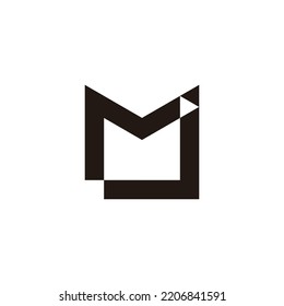 Letter Mj Triangle Geometric Symbol Simple Stock Vector (Royalty Free ...