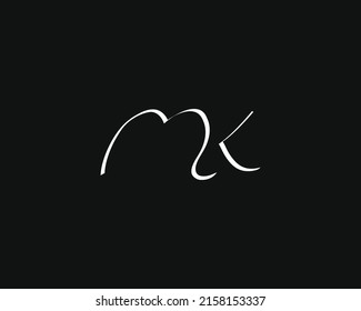 Letter Mk Logo Design Vector Template Stock Vector (Royalty Free ...