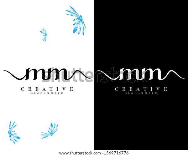 Letter Mmm Handwriting Logo Template Vector Stock Vector (Royalty Free ...