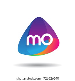 Letter Mo Logo Colorful Splash Background Stock Vector (Royalty Free ...
