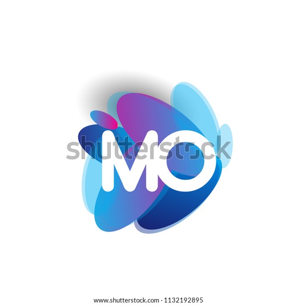 Letter Mo Logo Colorful Splash Background Stock Vector (Royalty Free ...