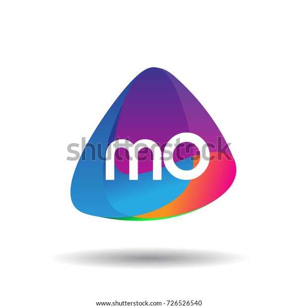 Letter Mo Logo Colorful Splash Background Stock Vector (Royalty Free ...