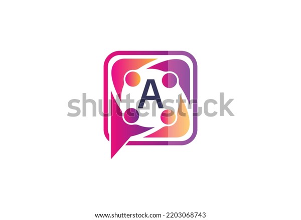 Letter Monogram Alphabet Group Chat Logo Stock Vector (Royalty Free ...