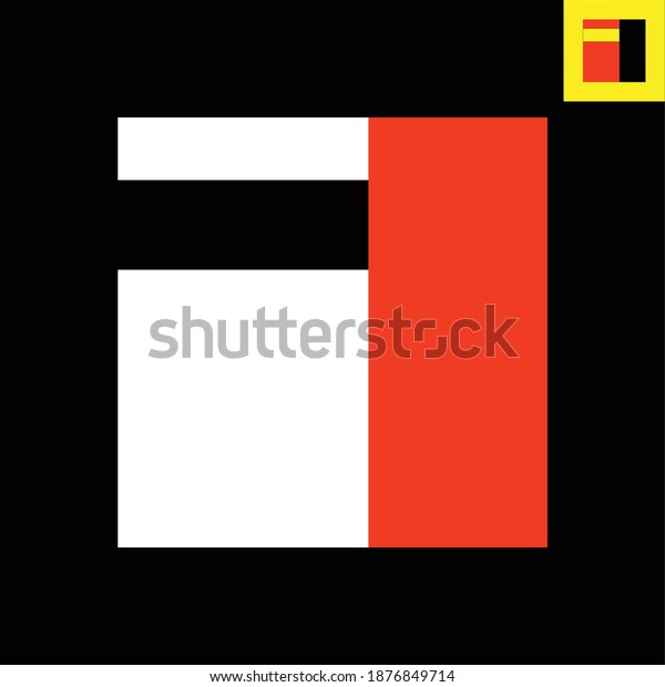 Letter Monogram Logo Design Bauhaus Art Stock Vector (Royalty Free ...