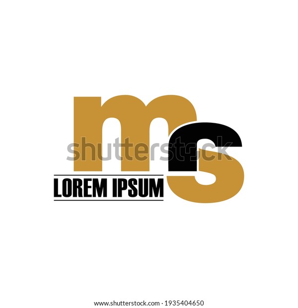 Letter Ms Simple Logo Design Vector Stock Vector (Royalty Free ...