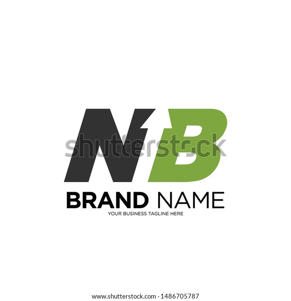 Letter N B Logo Simply Initial Stock Vector (Royalty Free) 1486705787 ...
