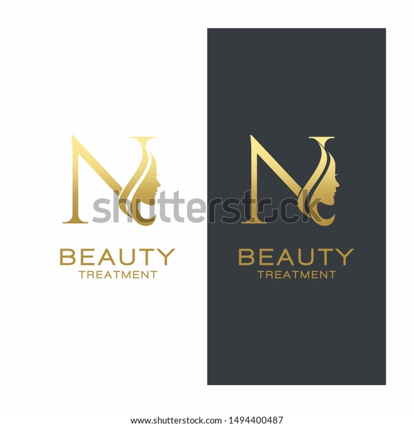 Letter N Beauty Logo Vector Template 库存矢量图（免版税）1494400487