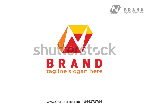 Letter N Box Logo Box Letter Stock Vector (Royalty Free) 1844378764 ...