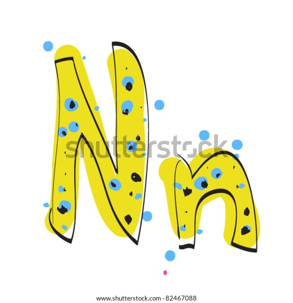 Letter N Candy Alphabet Vector Illustration Stock Vector (Royalty Free ...