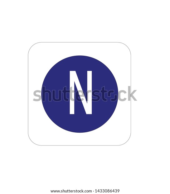 Letter N Dark Blue Background Stock Vector (Royalty Free) 1433086439 ...