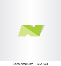 Letter N Green Logo Vector Sign: vector de stock (libre de regalías ...