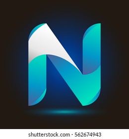 Letter N Icon Logo Template New Stock Vector (Royalty Free) 562674943