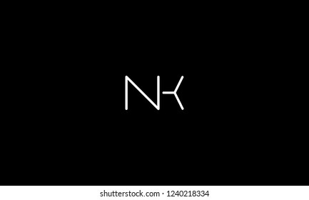 Letter N K Logo Negative Space Stock Vector (Royalty Free) 1240218334 ...