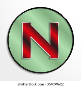 Letter N Latin Alphabet Vector Illustration Stock Vector (Royalty Free ...