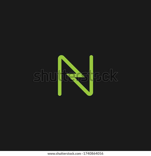 Letter N Lightning Logo Template Stock Vector (Royalty Free) 1740864056 ...