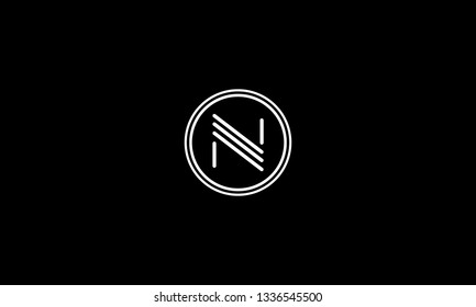 Letter N Logo Circle Frame Logo Stock Vector (Royalty Free) 1336545500