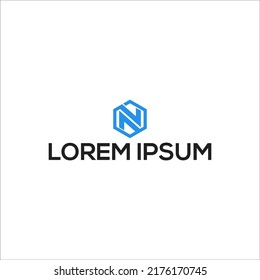 Letter N Logo Design Simple Stock Vector (Royalty Free) 2176170745 ...