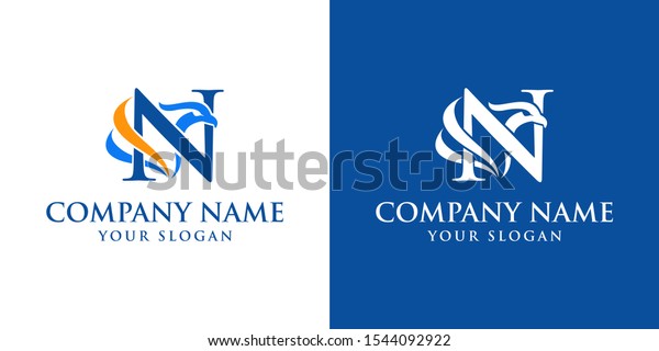 Letter N Logo Eagle Business Logo Stock Vector (Royalty Free ...