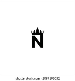Letter N Logo Vector Crown Template Stock Vector (Royalty Free ...