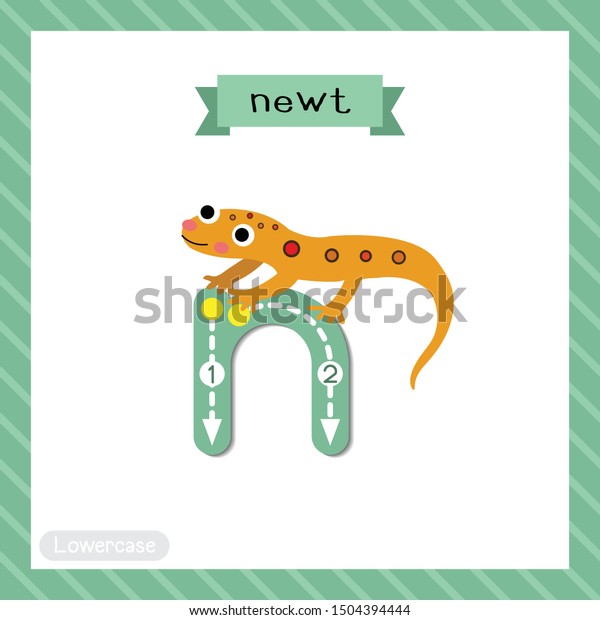 Letter N Lowercase Cute Children Colorful Stock Vector (Royalty Free ...