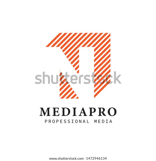Letter N Mediapro Logo Icon Design Stock Vector (Royalty Free ...