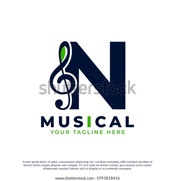 Letter N Music Key Note Logo Stock Vector (Royalty Free) 1993818416 ...