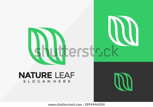 Letter N Nature Leaf Logo Design Stock Vector (Royalty Free) 1894446004 ...