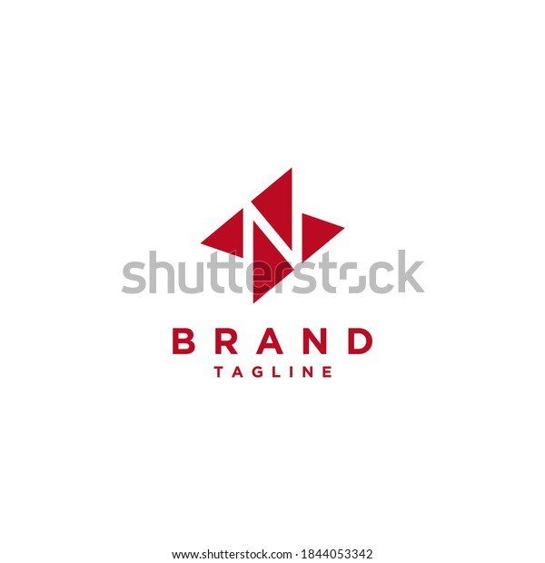 Letter N Negative Space Between Four Stock Vector (Royalty Free ...