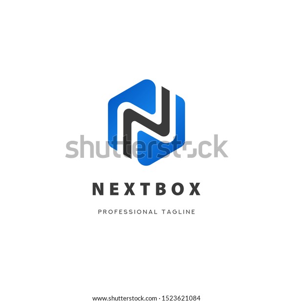 Letter N Nextbox Logo Icon Design Stock Vector (Royalty Free ...