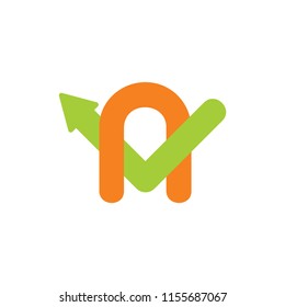 Letter N Overlapping Arrow Logo Vector Stock Vector (Royalty Free ...