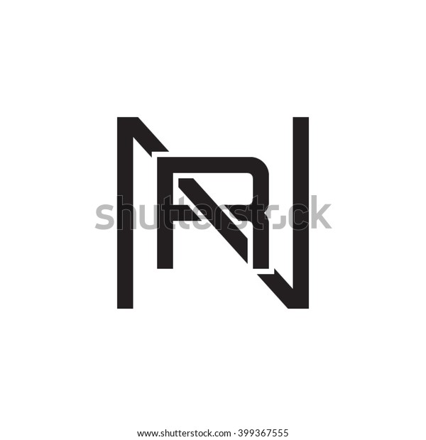 Letter N R Monogram Square Shape Stock Vector (Royalty Free) 399367555 ...