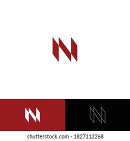 Letter N Shape Design Logo Stock Vector (Royalty Free) 1827112268 ...