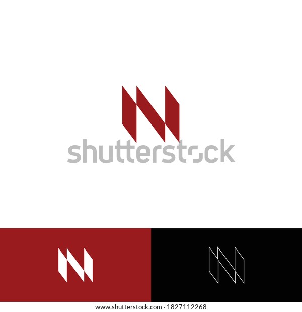 Letter N Shape Design Logo Stock Vector (Royalty Free) 1827112268 ...