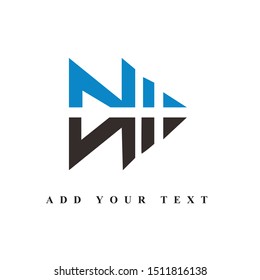 Letter N Shape Logo Design Illustration Stock Vector (Royalty Free ...