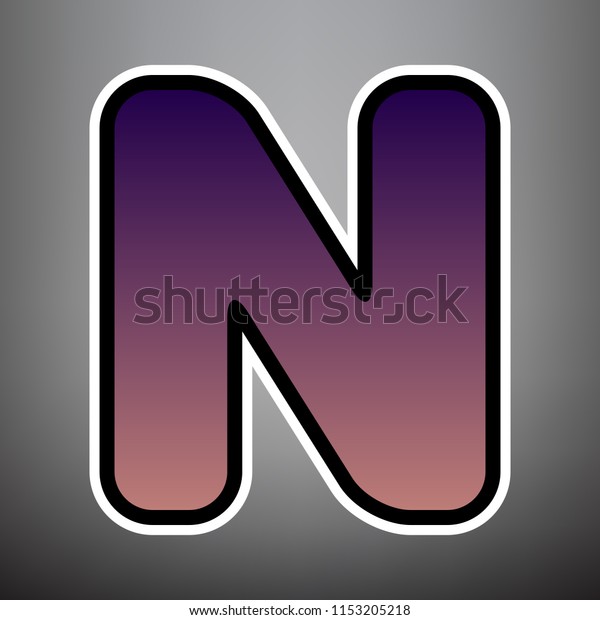 Letter N Sign Design Template Element Stock Vector (Royalty Free ...