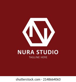 Letter N Studio Logo Illustration Very Stock Vector (Royalty Free ...