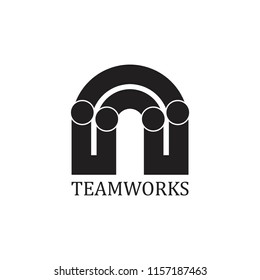 Letter N Team Work Design Logo Stock Vector (Royalty Free) 1157187463 ...