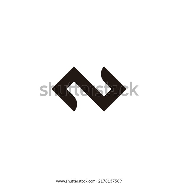 Letter N Windows Square Geometric Symbol Stock Vector (Royalty Free ...