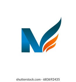 1,759 N With Wings Logo Images, Stock Photos & Vectors | Shutterstock