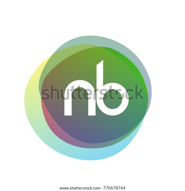 Letter Nb Logo Colorful Splash Background Stock Vector (Royalty Free ...