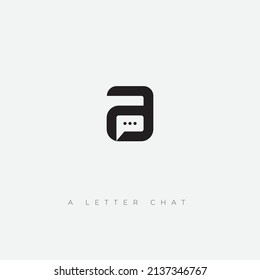Letter Negative Space Chat Icon Logo Stock Vector (Royalty Free ...