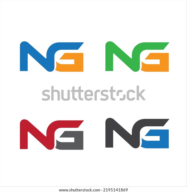 Letter Ng Awesome Minimalist Typographic Logo Stock Vector (Royalty ...